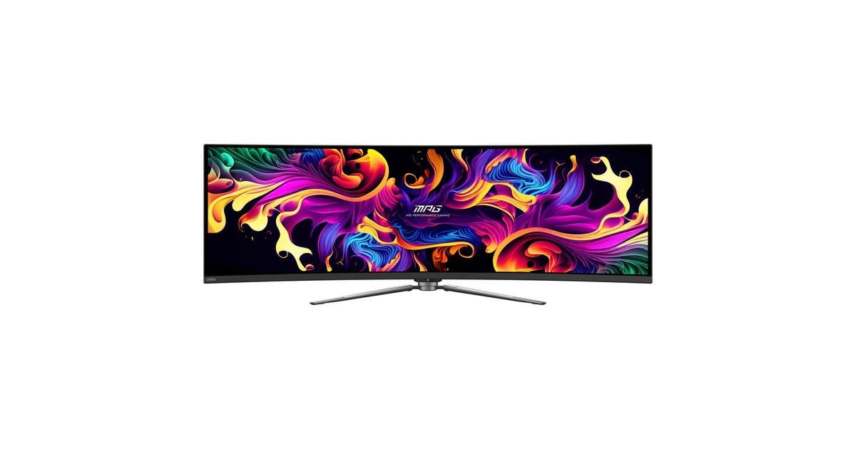 MSI MPG 491CQP QD-OLED 49" Curved UltraWide gaming monitor Zwart, 2x ...