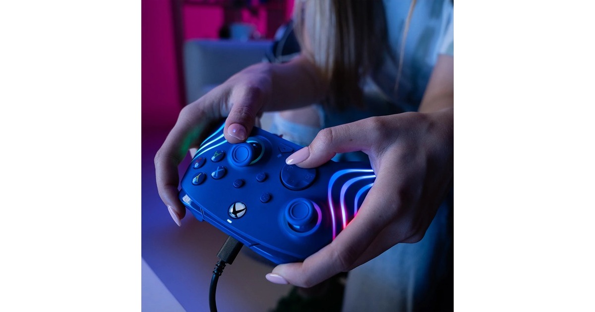 pdp Wired Controller - Afterglow Wave Blauw, Xbox Series X|S, Xbox One, PC
