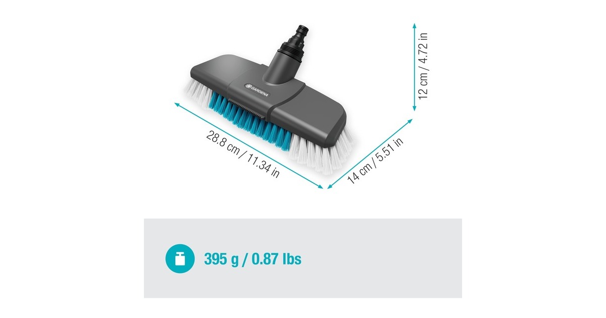 GARDENA Cleansystem steelborstel hard wasborstel Grijs/turquoise, 18816 ...