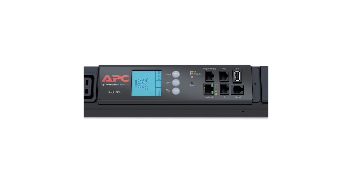 APC Metered Rack PDU 400A - 230V Zwart, 30x C13, 12x C19, AP8886
