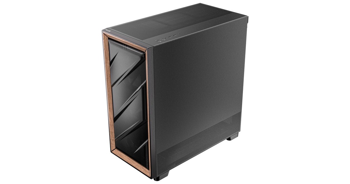 Antec FLUX midi tower behuizing Zwart | 2x USB-A | 1x USB-C | Tempered ...