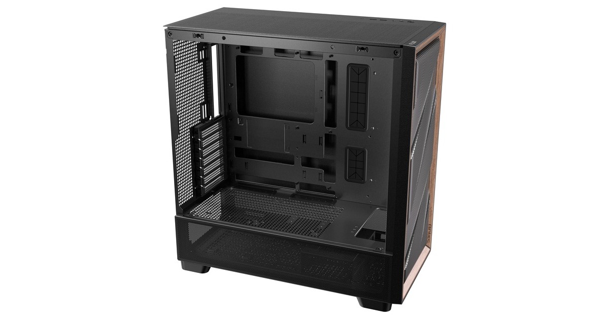 Antec FLUX midi tower behuizing Zwart | 2x USB-A | 1x USB-C | Tempered ...