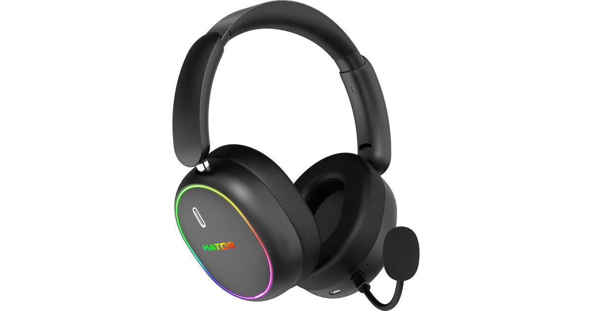 Hator Phoenix 2 Wireless over-ear gaming headset Zwart, RGB, 2.4GHz ...
