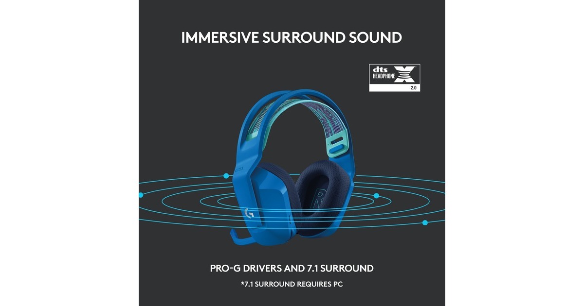 Logitech G G733 LIGHTSPEED Wireless RGB over-ear gaming headset Blauw ...