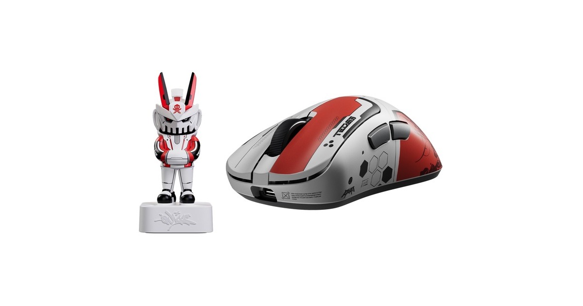 Pulsar [Quiccs Edition] Xlite v4 Gaming Mouse Wit/rood, 32,000 DPI, 8000 Hz