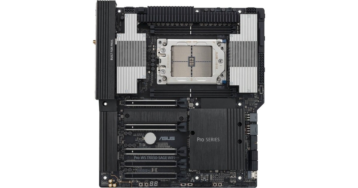 ASUS PRO WS TRX50-SAGE WIFI socket sTR5 moederbord Zwart/grijs, 10Gb ...