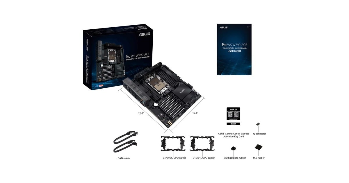 ASUS PRO WS W790-ACE socket 4677 moederbord 10Gb-LAN, 2.5 Gb-LAN, Sound ...