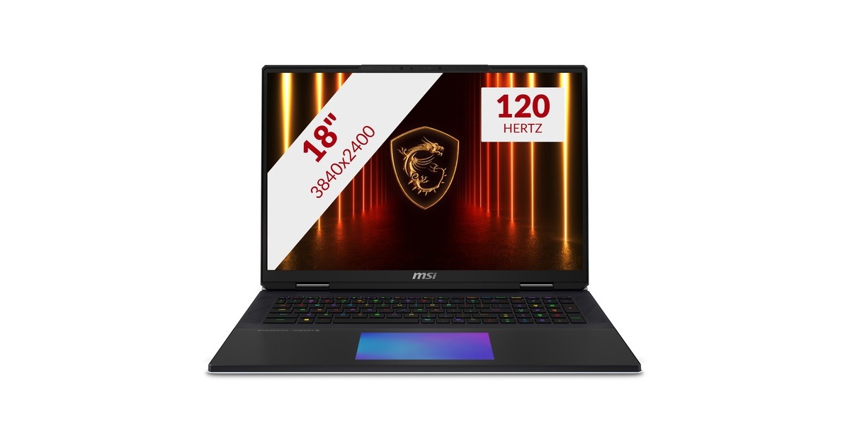 MSI Titan 18 HX AI A2XWJG-234NL 18" Copilot+ gaming laptop Zwart | Core ...