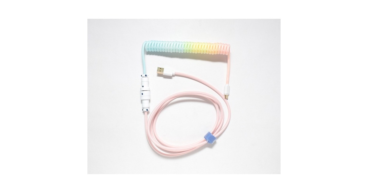 Ducky Coiled Cable V2 - Cotton Candy kabel