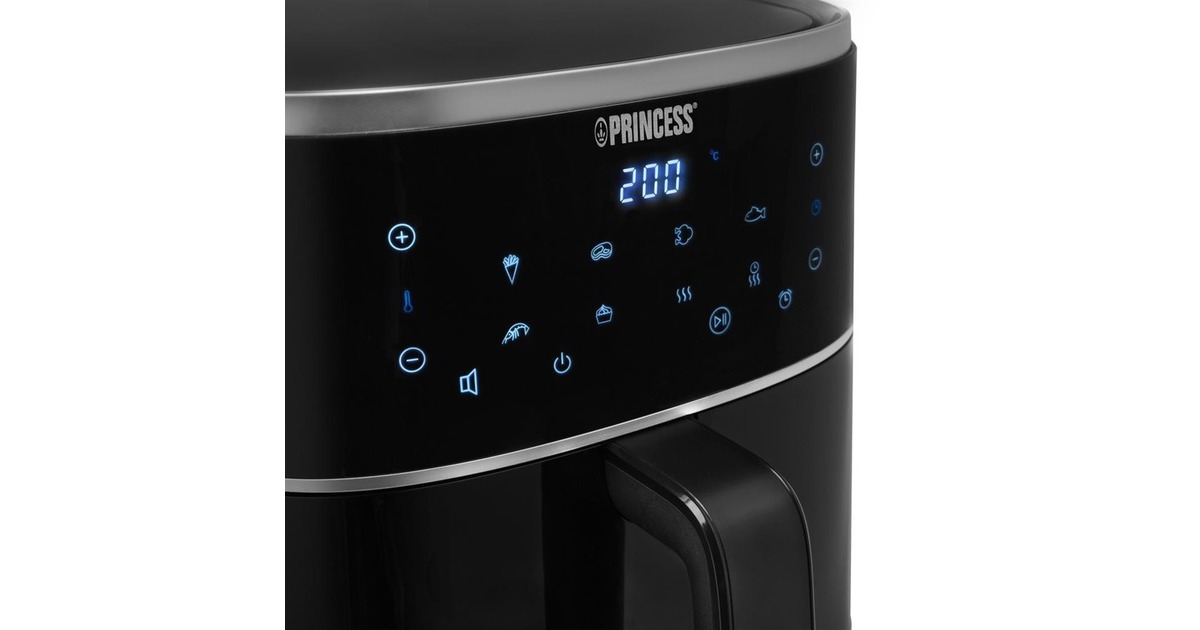 Princess 182238 Digitale Airfryer 4L heteluchtfriteuse Zwart, 4 liter | hetelucht | verstelbaar ...