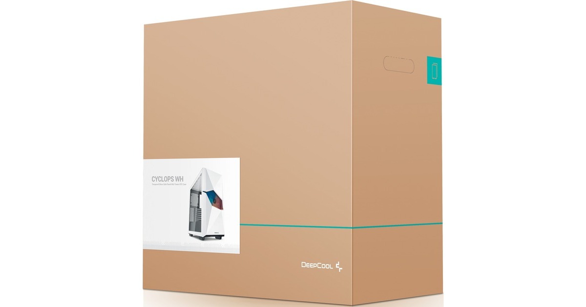 Deepcool CYCLOPS midi tower behuizing Wit | 1x USB-A | 1x USB-C | RGB ...