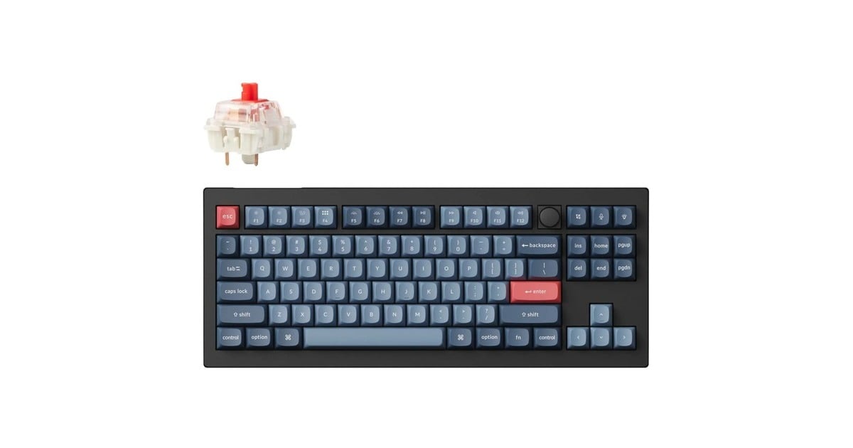 Keychron V3 Max-D1, toetsenbord Zwart, US lay-out, Gateron Jupiter Red ...