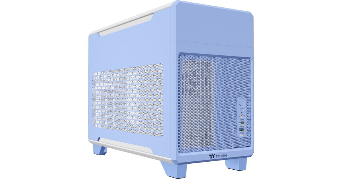 Thermaltake TR100 Hydrangea Blue mini tower behuizing Lichtblauw | 2x ...