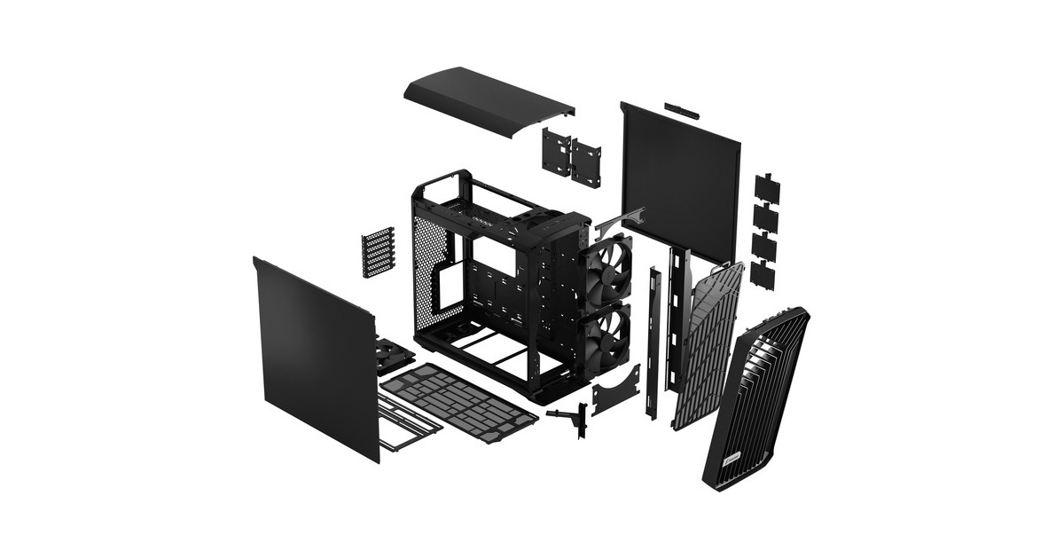 Fractal Design Torrent Black Solid midi tower behuizing Zwart | 2x USB ...