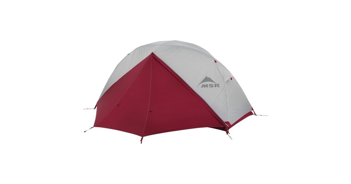 MSR Koepeltent Elixir 1 Gray Lichtgrijs/rood, Model 2021