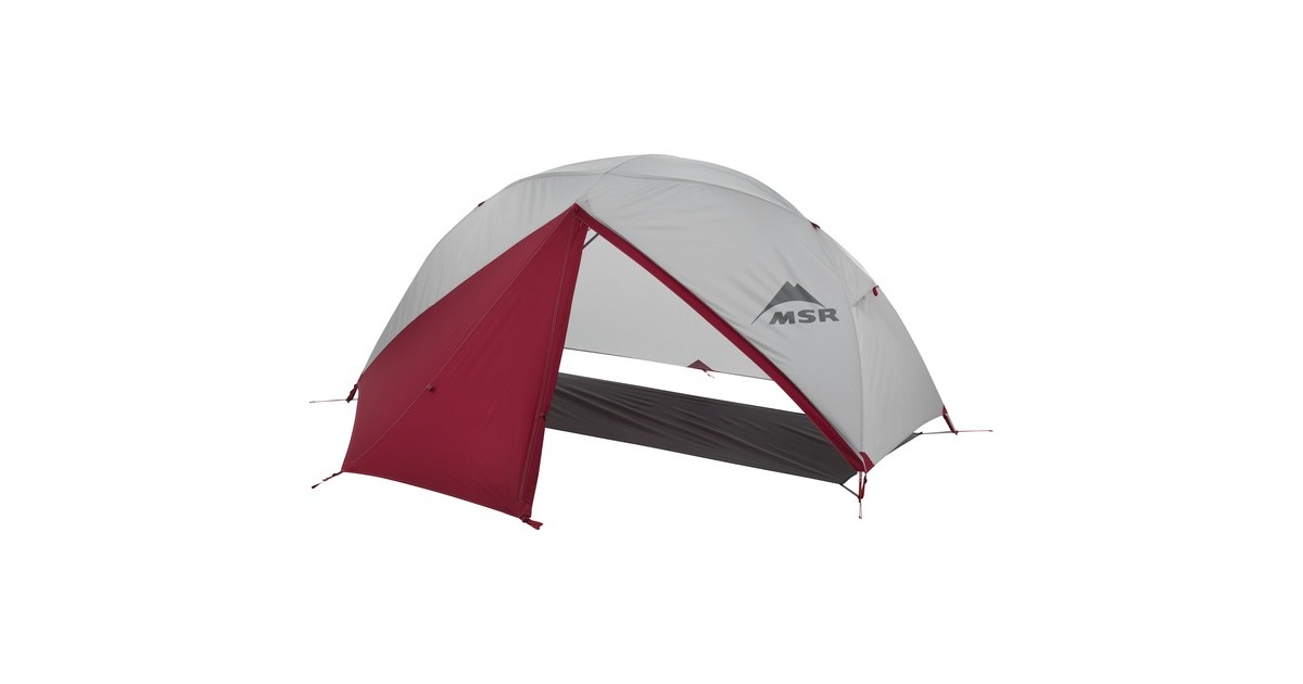 MSR Koepeltent Elixir 1 Gray Lichtgrijs/rood, Model 2021