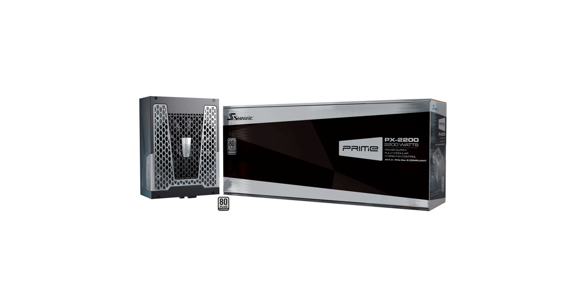 Seasonic PRIME PX-2200 modulaire 2200 watt voeding 4x 12VHPWR, 4x PCIe