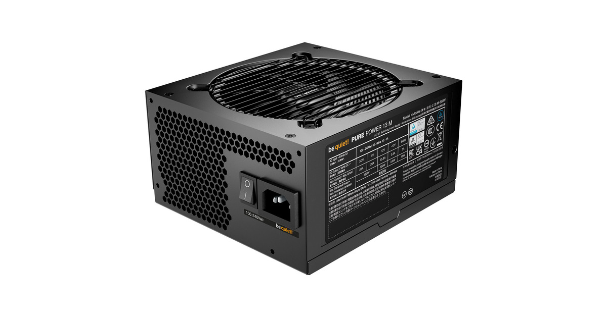 be quiet! Pure Power 13 M 550W voeding Zwart, 1x 12-Pin High Power GPU ...