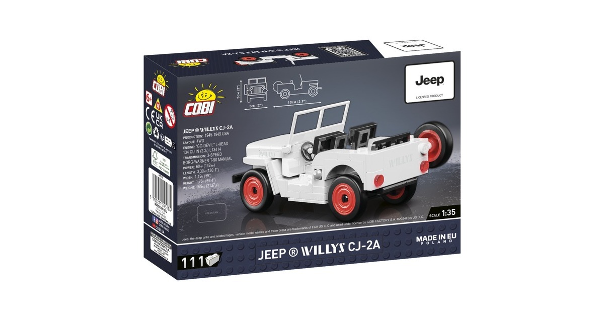 COBI Jeep Willys CJ-2A Constructiespeelgoed Schaal 1:35