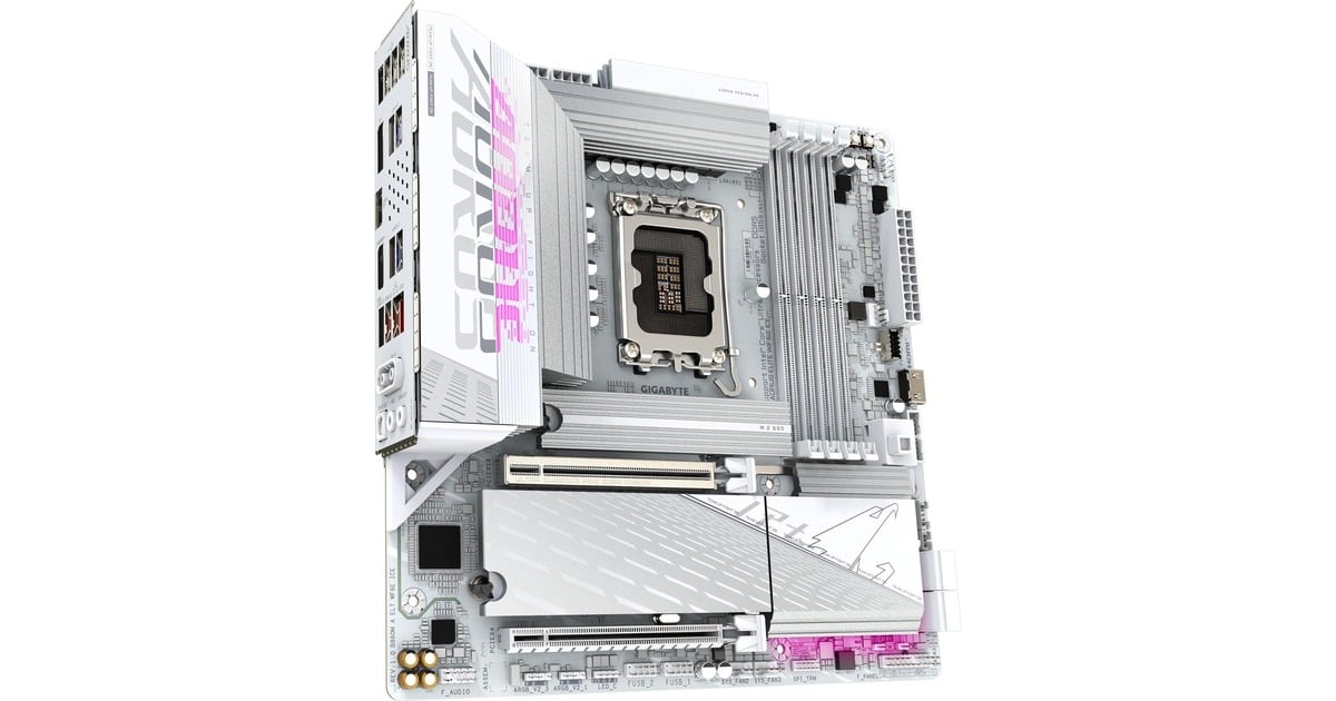 GIGABYTE B860M AORUS ELITE WIFI6E ICE socket 1851 moederbord Zilver/wit ...