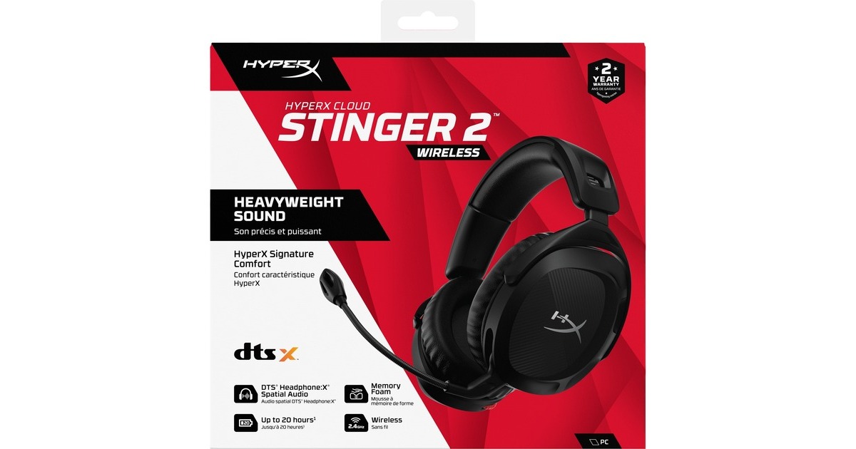 HyperX Cloud Stinger 2 Wireless over-ear gaming headset Zwart