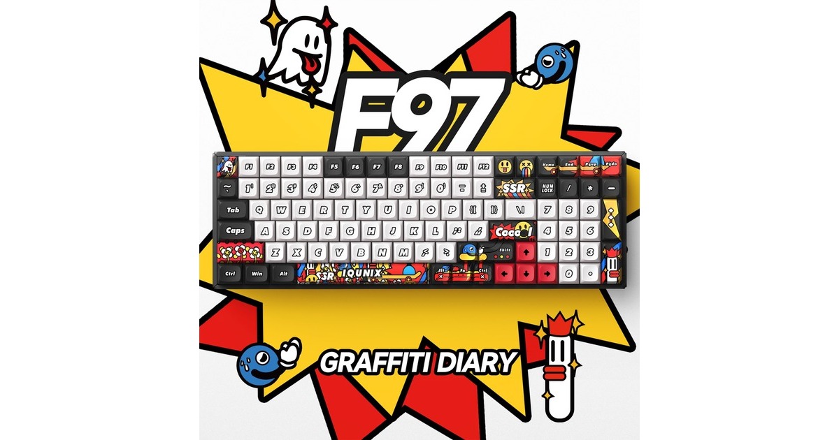 IQUNIX F97 Graffiti Diary Wireless Mechanical Keyboard, gaming ...