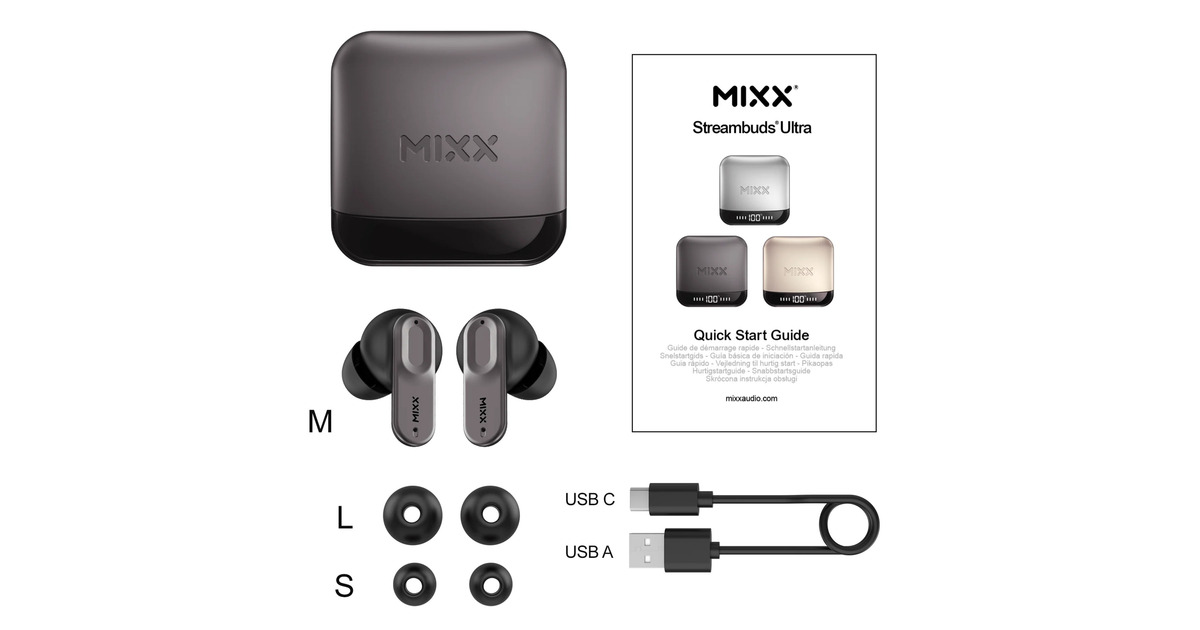 MIXX StreamBuds Ultra Mini True Wireless Earbuds headset Zwart