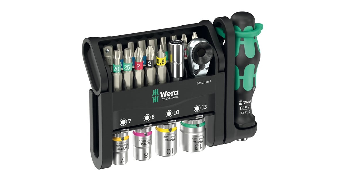 Wera Wera Tool-Check Modular Set 1 bitset Zwart/groen