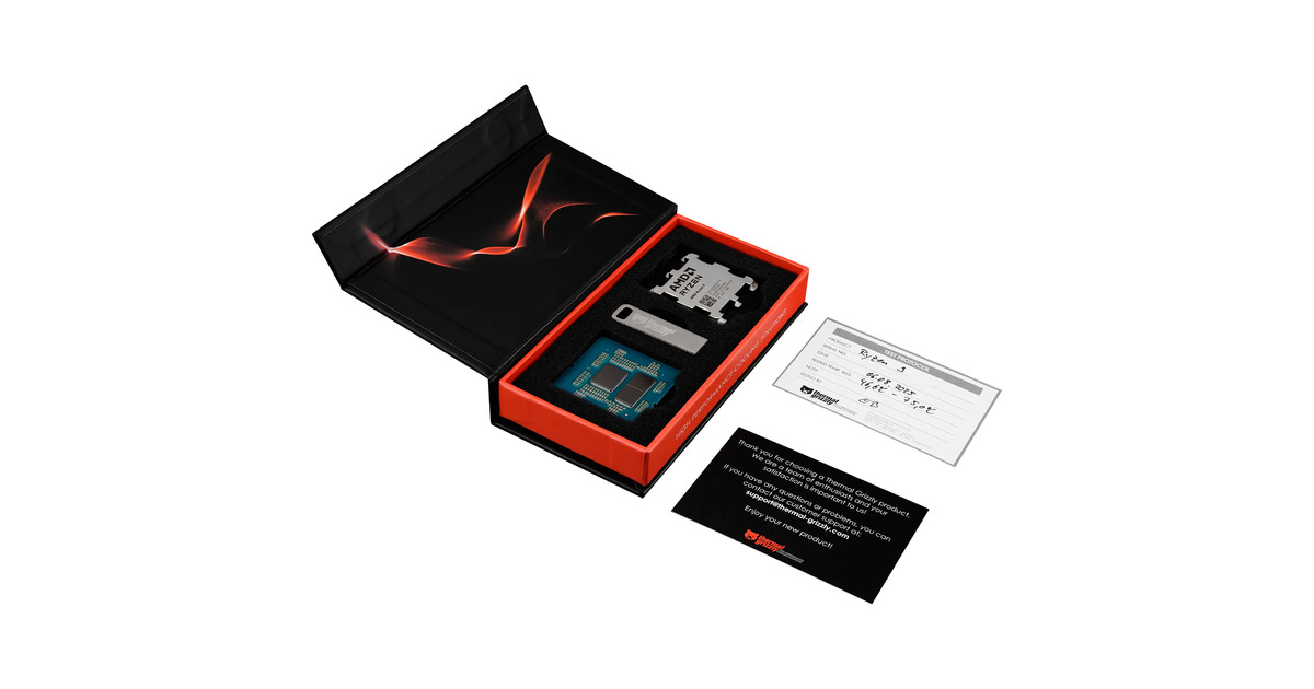 Thermal Grizzly Delidded AMD Ryzen™ 7 9800X3D socket AM5 processor ...