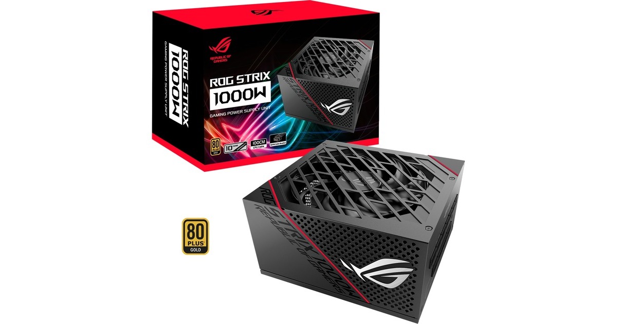 ASUS ROG STRIX 1000W voeding Zwart, 4x PCIe, 1x 12VHPWR, Kabelmanagement