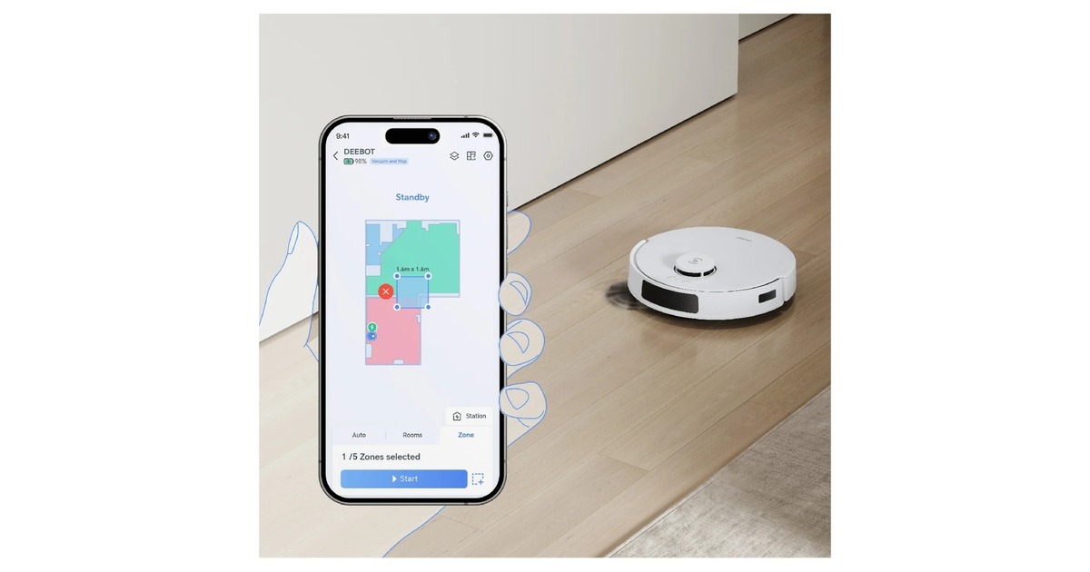 Ecovacs Deebot N20 Pro plus robotstofzuiger Wit