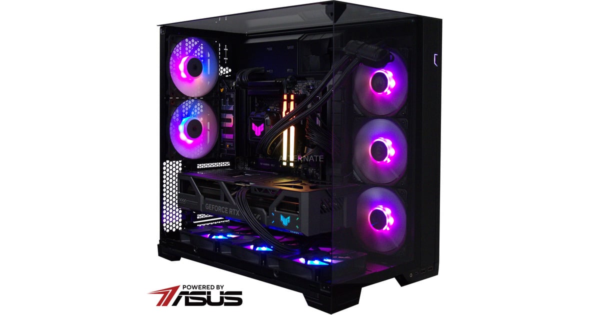 ALTERNATE Ryzen 7 - RTX 5080 Gaming pc Powered by ASUS Zwart | R7 ...