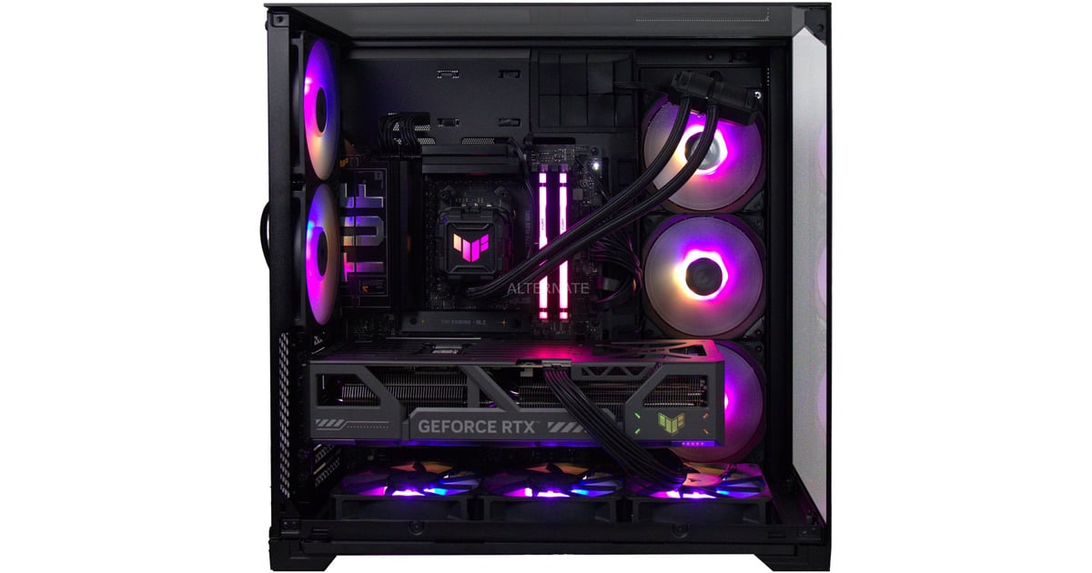 ALTERNATE Ryzen 7 - RTX 5080 Gaming pc Powered by ASUS Zwart | R7 ...