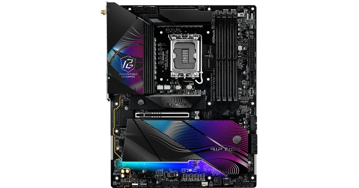 ASRock Z890 Riptide WiFi socket 1851 moederbord Zwart, RAID, 2.5Gb-LAN ...