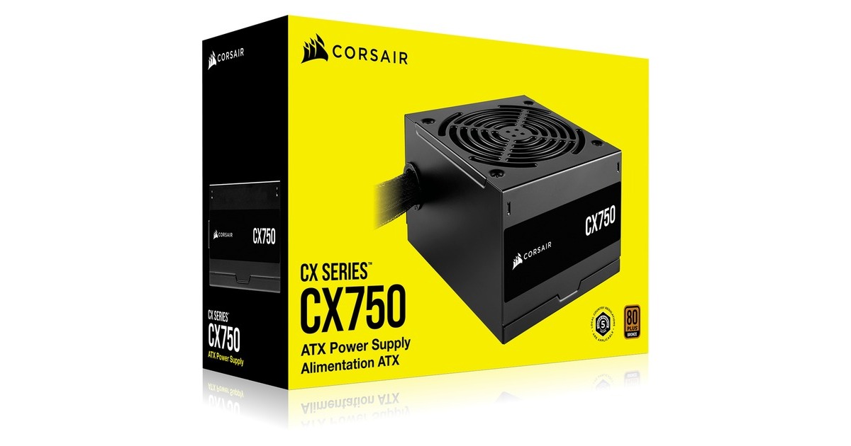 Corsair CX750, 750 Watt voeding Zwart, 3x PCIe