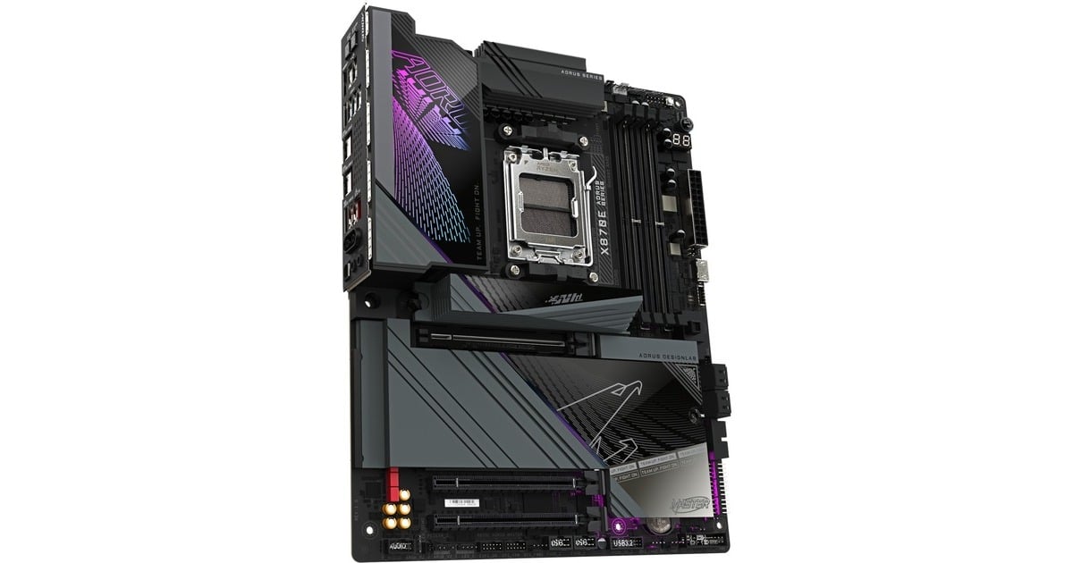 GIGABYTE X870E AORUS MASTER socket AM5 moederbord Zwart, RAID, 5 Gb-LAN ...