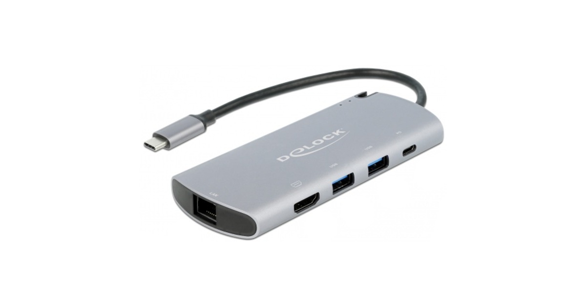 DeLOCK USB Type-C Docking Station met M.2 Slot Grijs