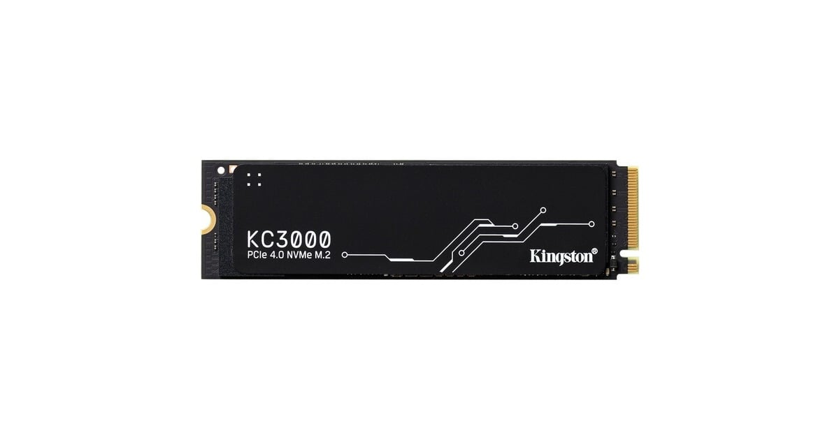 Kingston KC3000 2 TB SSD Zwart, SKC3000S/2048G, PCIe 4.0 NVMe, M.2 2280