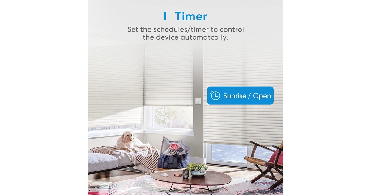 Meross MRS100 Smart Wi-Fi Roller Shutter Timer schakelaar Wit