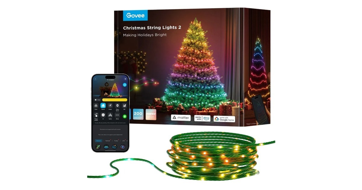 Govee Christmas String Lights 2 sfeerverlichting Groen, 20 meter