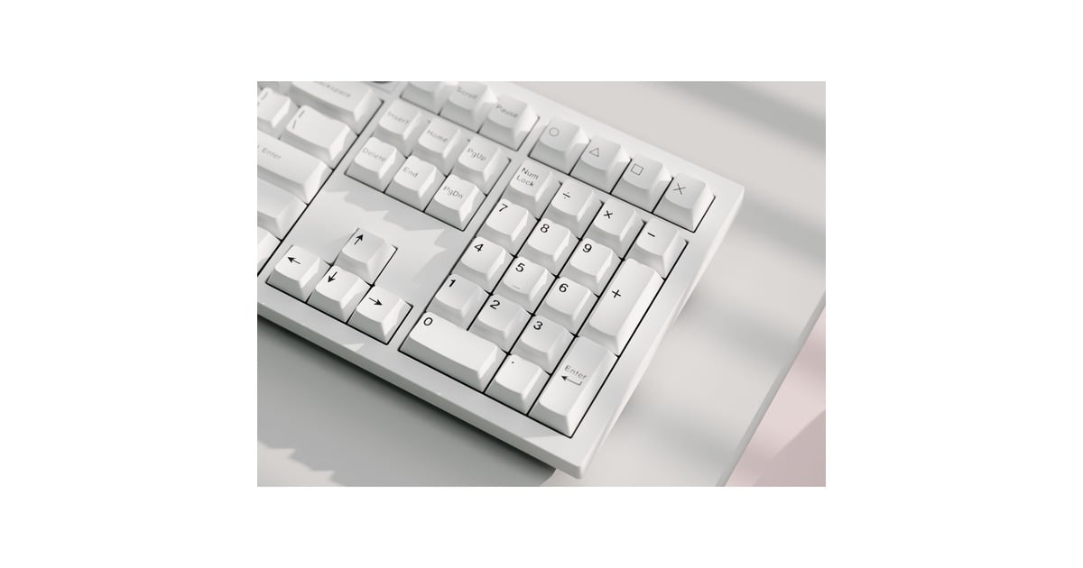 Keychron Cherry Profile Double - Shot PBT Full Set Keycaps - Black on ...