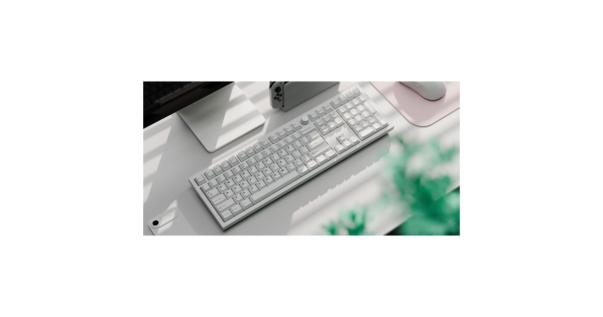 Keychron Cherry Profile Double - Shot PBT Full Set Keycaps - Black on White - Bow Wit, 218 stuks