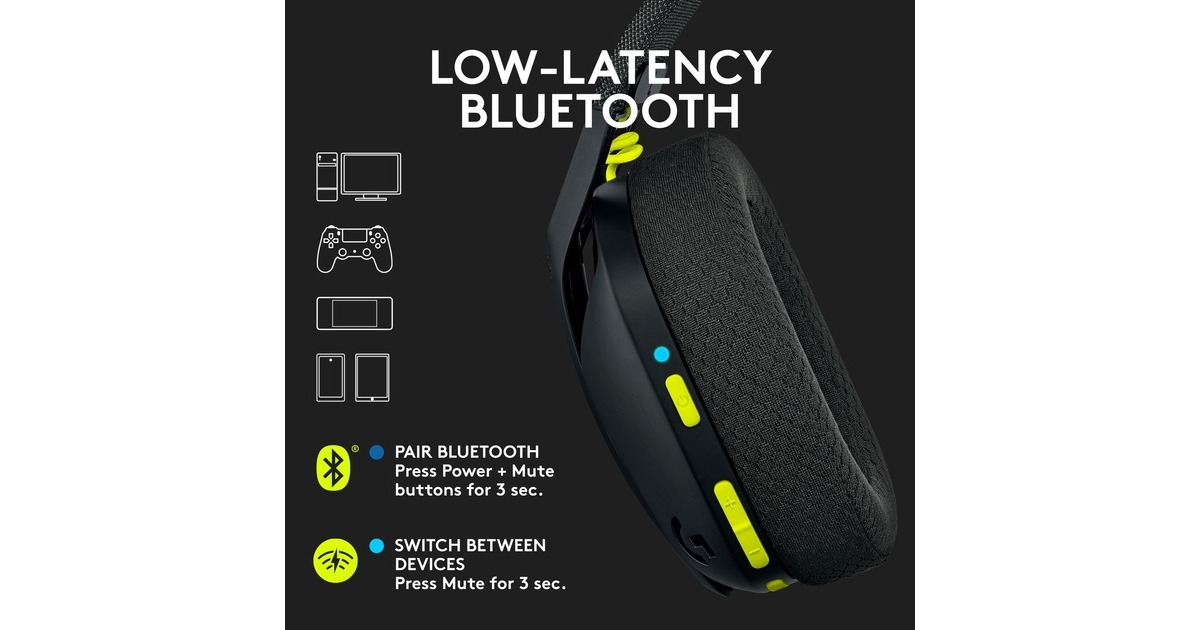 Logitech G G435 LIGHTSPEED Wireless over-ear gaming headset Zwart ...