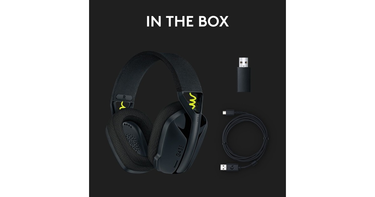 Logitech G G435 LIGHTSPEED Wireless over-ear gaming headset Zwart ...