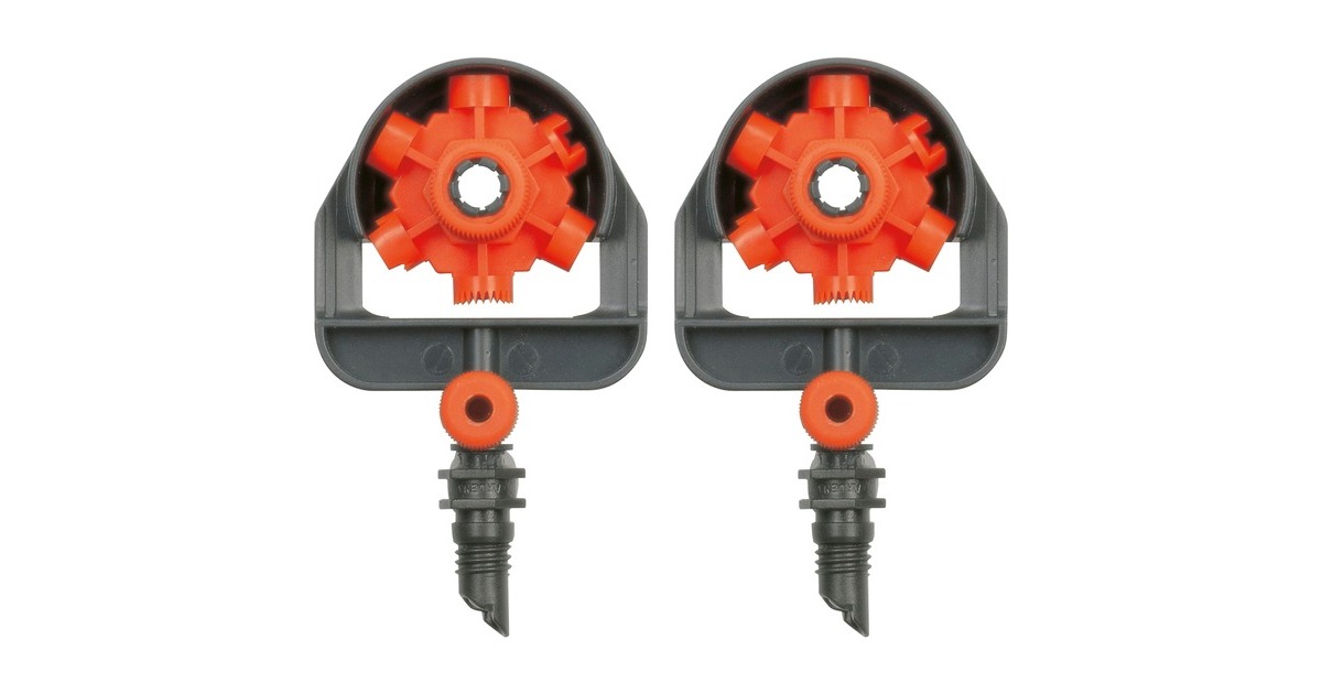 GARDENA Multi 6-sproeikop Oranje/grijs, 1396-20, 2 stuks Outlet