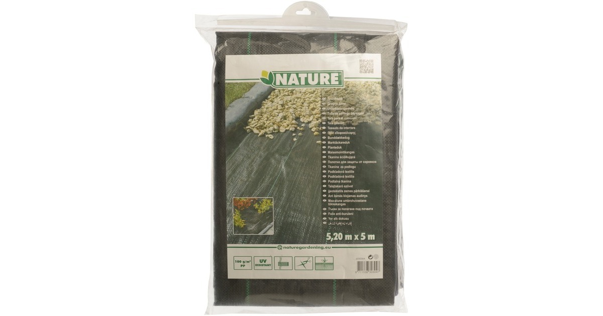 Nature Gronddoek grondzeil Zwart, 5,20 x 5 m