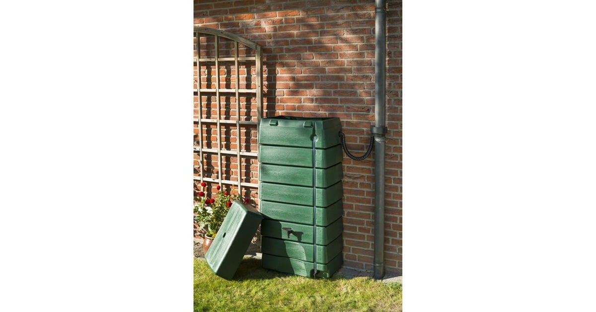 Nature Kunststof muurtank regenton Groen, 276 liter