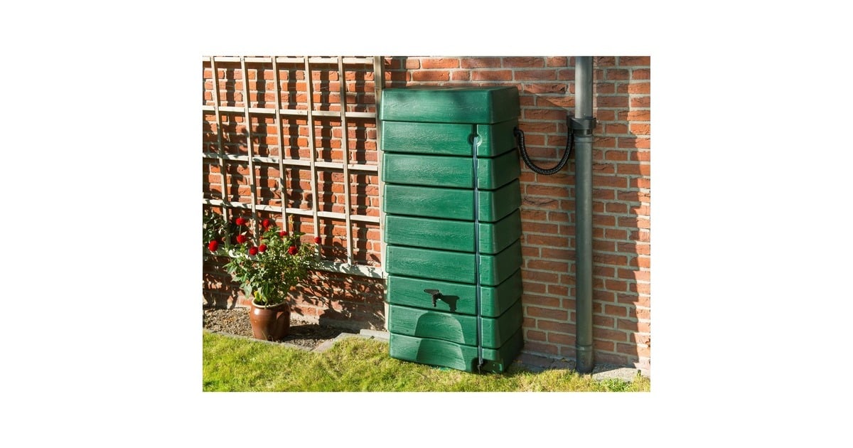 Nature Kunststof muurtank regenton Groen, 276 liter