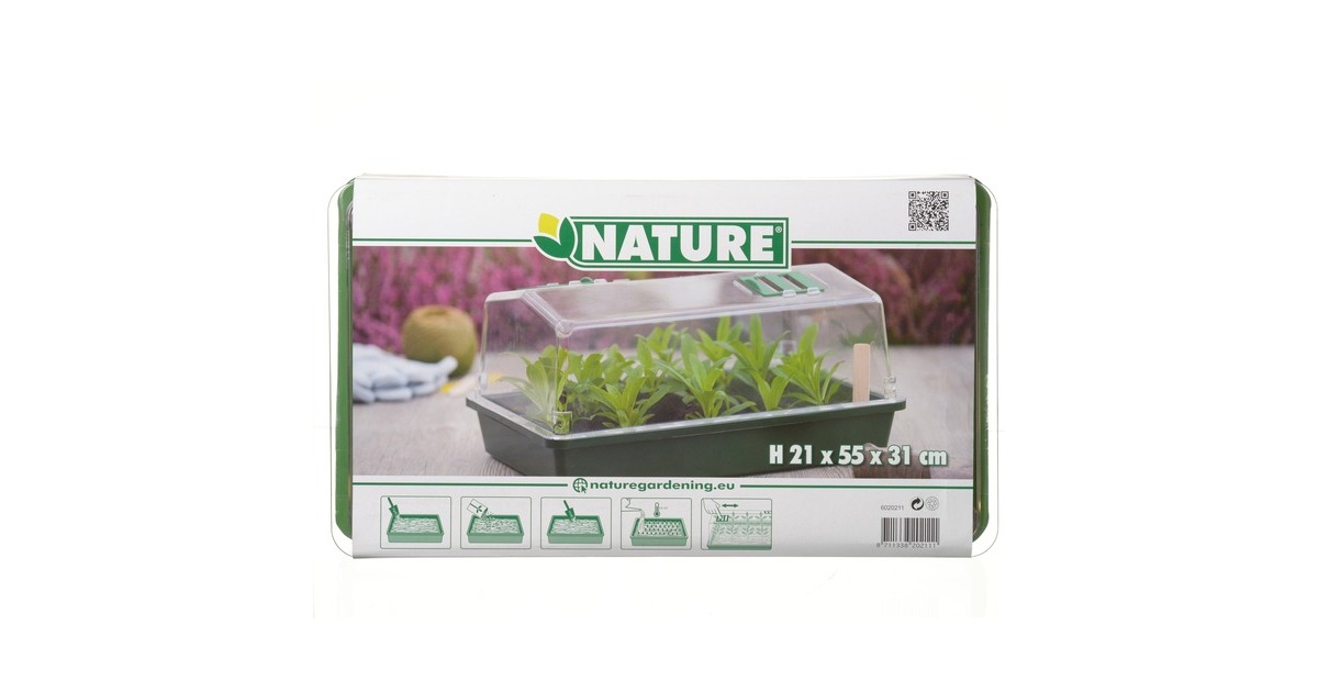 Nature Mini-kweekbak kweekkas Groen/transparant