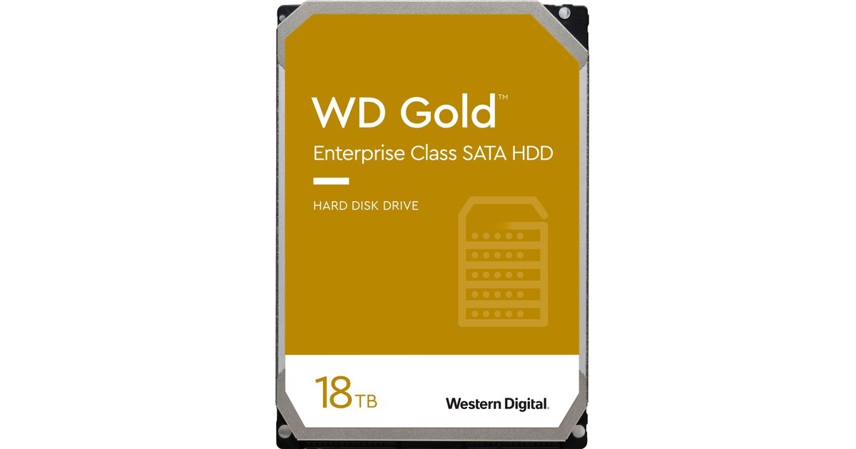 WD Gold, 18 TB harde schijf SATA 600, WD181KRYZ, 24/7